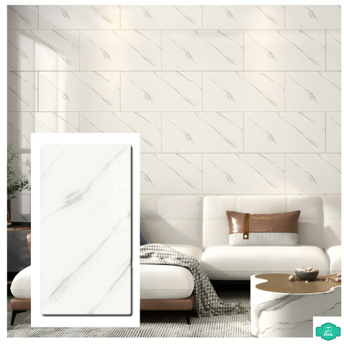 30cm x 60cm Self Adhesive Marble Design Wall Sticker Thick Foam Tile ...