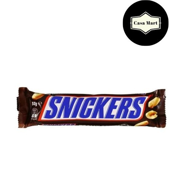 Snickers Milk Chocolate Peanuts with Creamy Caramel and Soft Nougat 51g ...