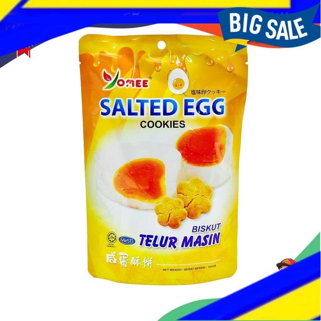 (HALAL) Biskut Telur Masin, Salted Egg Flavour Cookies 100g | Shopee ...