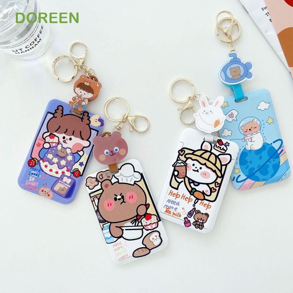 DOREEN Cartoon Card Holder Rabbit Pooh Bear Bus Card Cover Credit ID ...