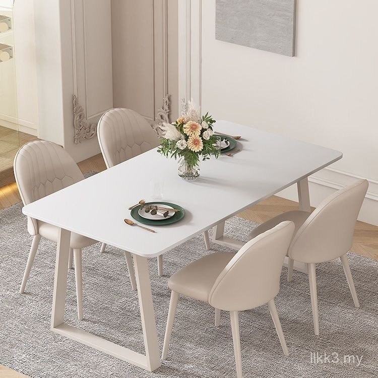 Slate Dining Table Modern Simple Nordic Cream Style Household Small ...