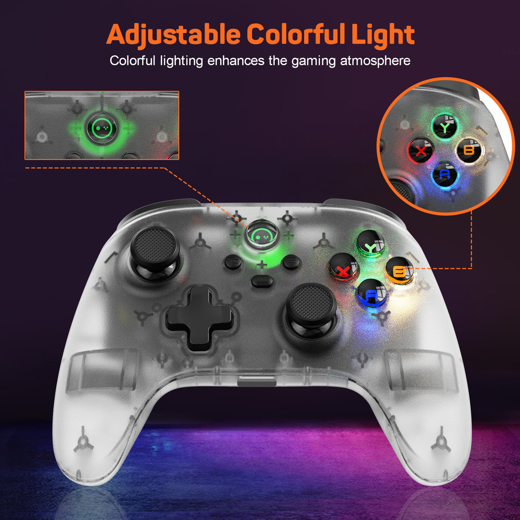 LinYuvo KC06 Por Crystal Button Wireless Gamepad Joystick With 6-axis ...
