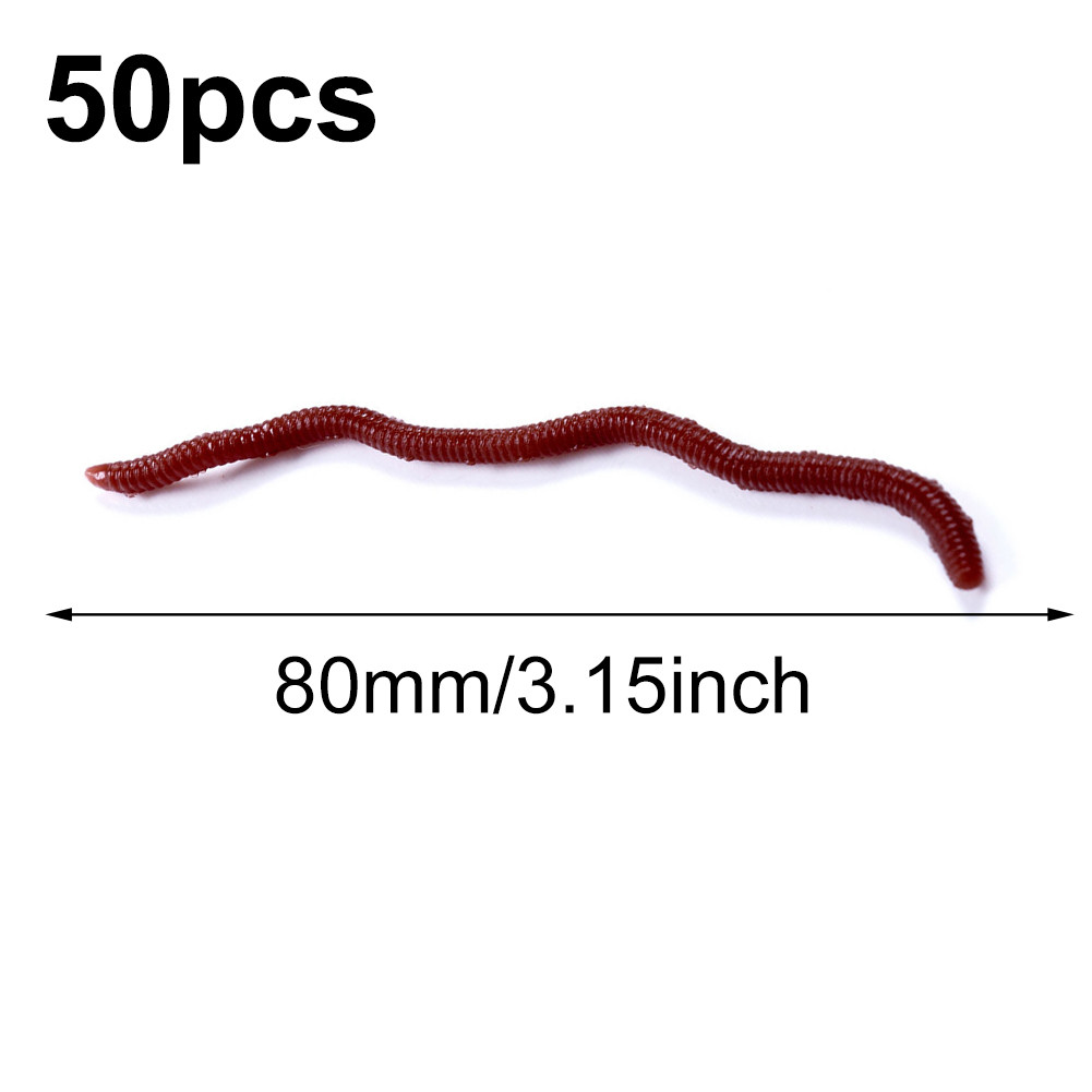 NEW Simulation Earthworms Lure Portable Red Worms Soft Lure for ...