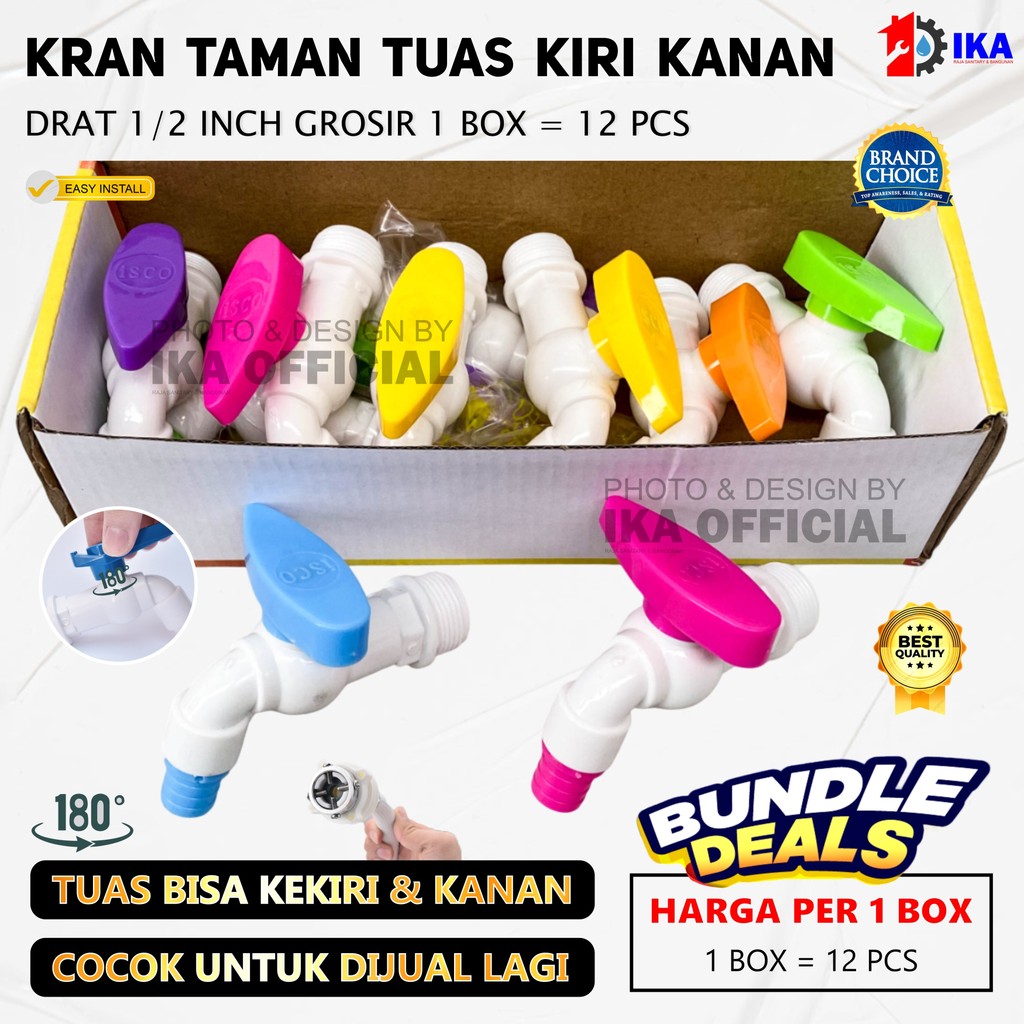 Multi Lever PVC faucet left right color 1 box 12pcs plastic water tap ...