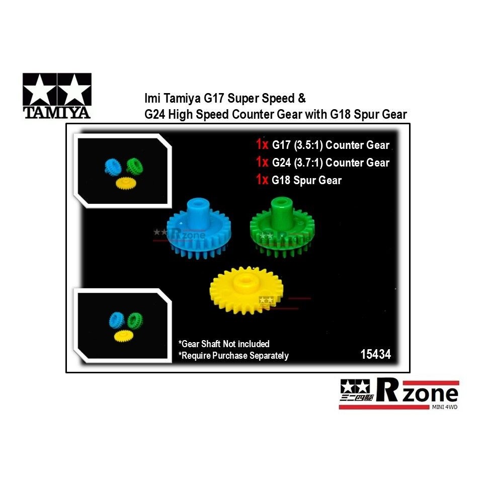 Imi Tamiya 15434 G17 Super Speed & G24 High Speed Counter Gear with G18 ...