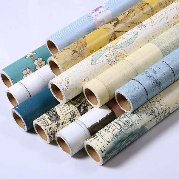 floral wallpaper vintage Fuhan wallpaper kalis air dan tahan kelembapan ...