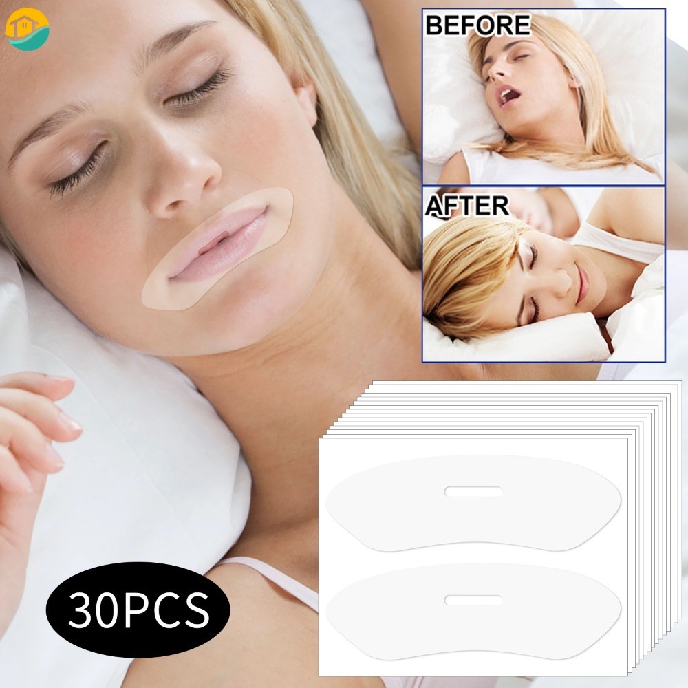 30Pcs/Bag Anti-Snoring Stickers for Children Adult Night Sleep Lip Nose Breathing Improve Tape ...