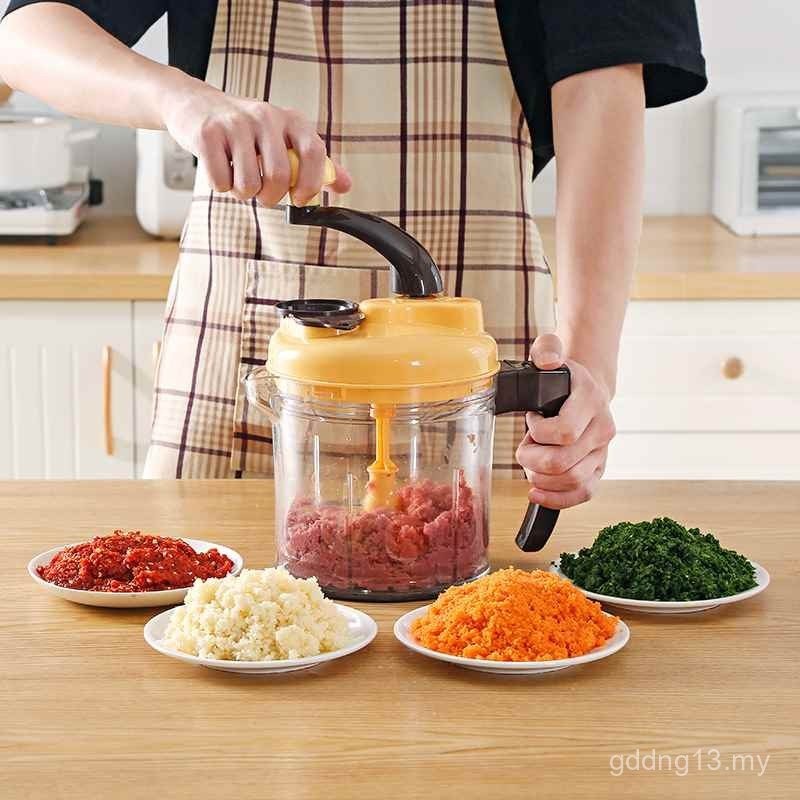 Pengisar Daging Engkol Tangan Pelbagai fungsi dengan Tiga Gear untuk ...