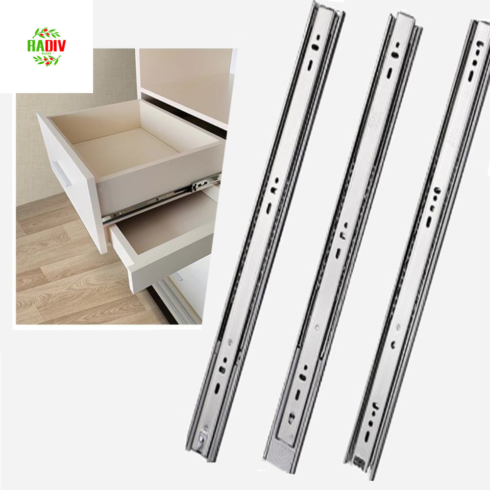 RADIV 2 Pcs Drawer Slides, Stainless Steel 10-20 Inches Drawer Track ...
