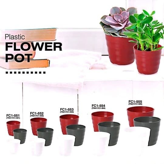 FC1 FLOWER POT 552-555 WITH 100%VIRGIN COPO POLYMER (ROUND) PASU BUNGA ...