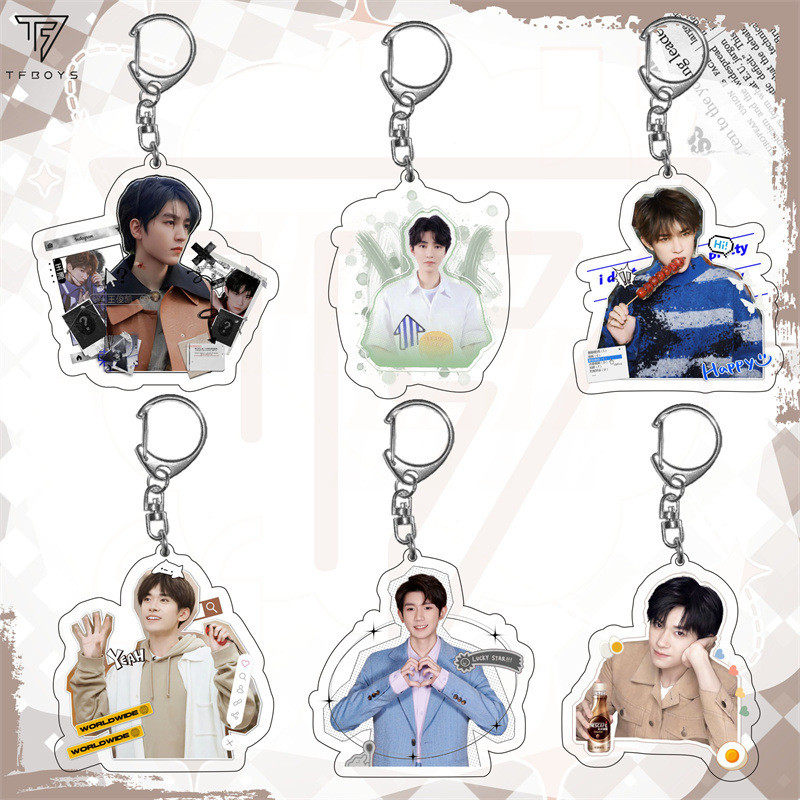 TFBOYS王俊凯王源易烊千玺明星应援周边亚克力双面挂件挂饰钥匙扣TFBOYS Wang Junkai Wang Yuanyi Closing Seal | Shopee Malaysia
