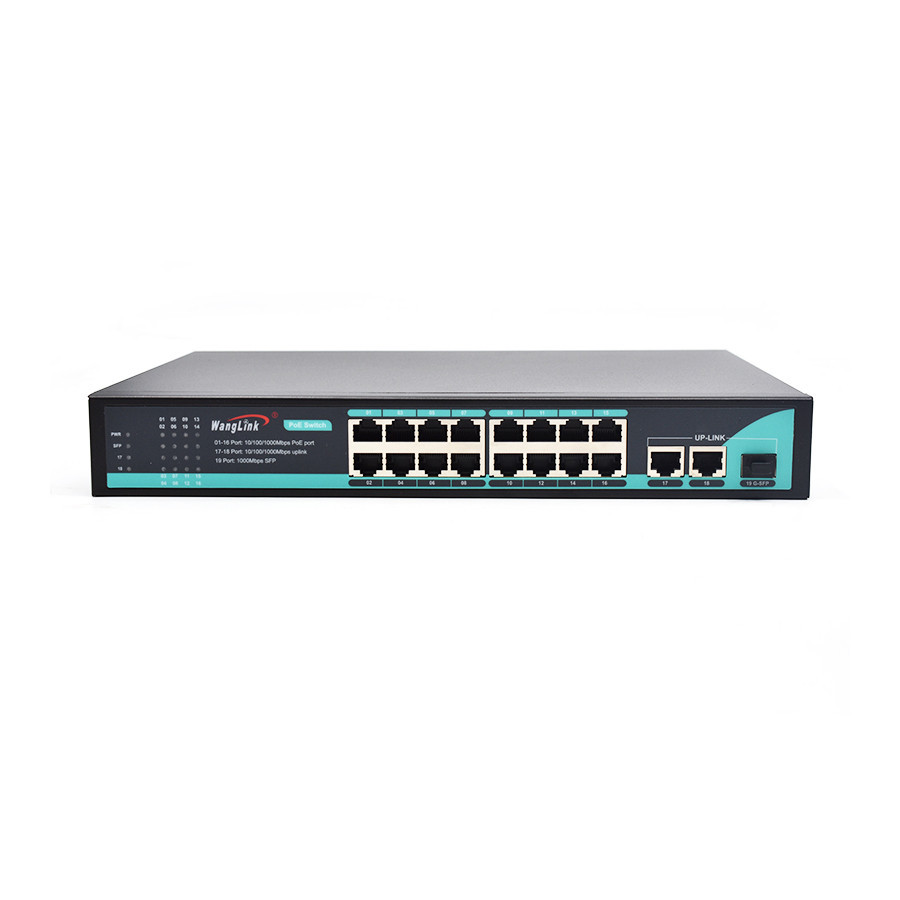 WangLink Switch Poe Manufacturers 100Mbps 16 Ports Poe +Gigabit 2 ...