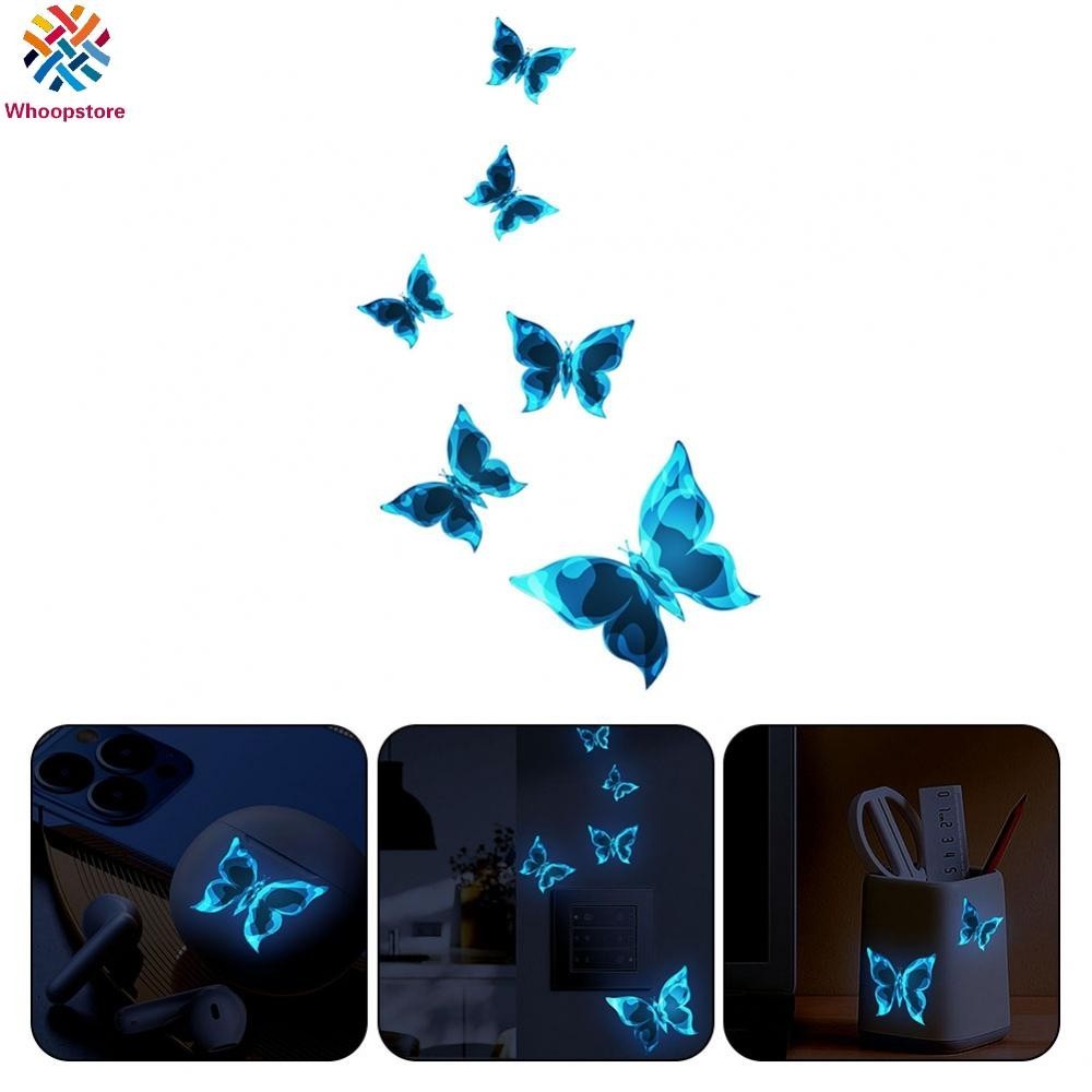 Sticker Adhesive Backing Butterfly Crafts Home Arts Luminous PVC ...