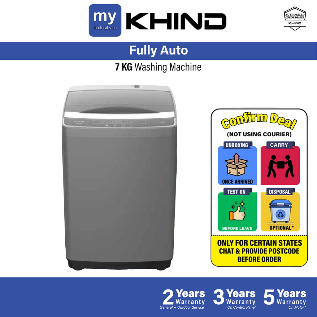Khind 7KG Fully Auto Washing Machine Top Load Mesin Basuh WM70A ...