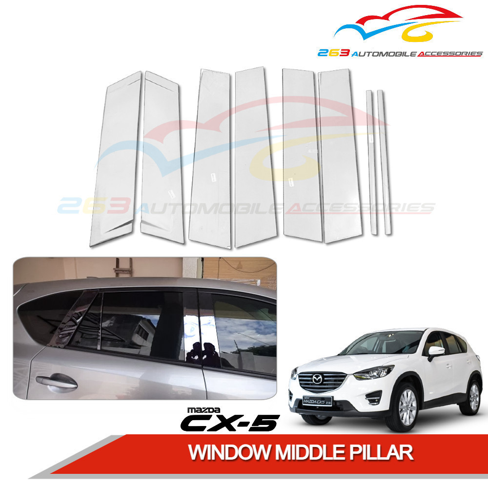 MAZDA CX-5 2010-2016 DOOR WINDOW MIDDLE PILLAR 'STAINLESS STEEL ...