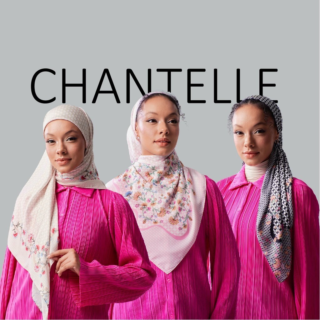 Chantelle Matte Satin Square Scarf | Shopee Malaysia