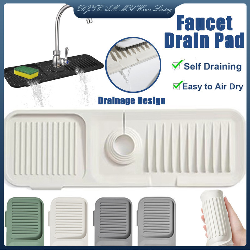 [READY] 37*14cm NEW Silicone Faucet Splash Catcher Mat Sink Storage Mat ...