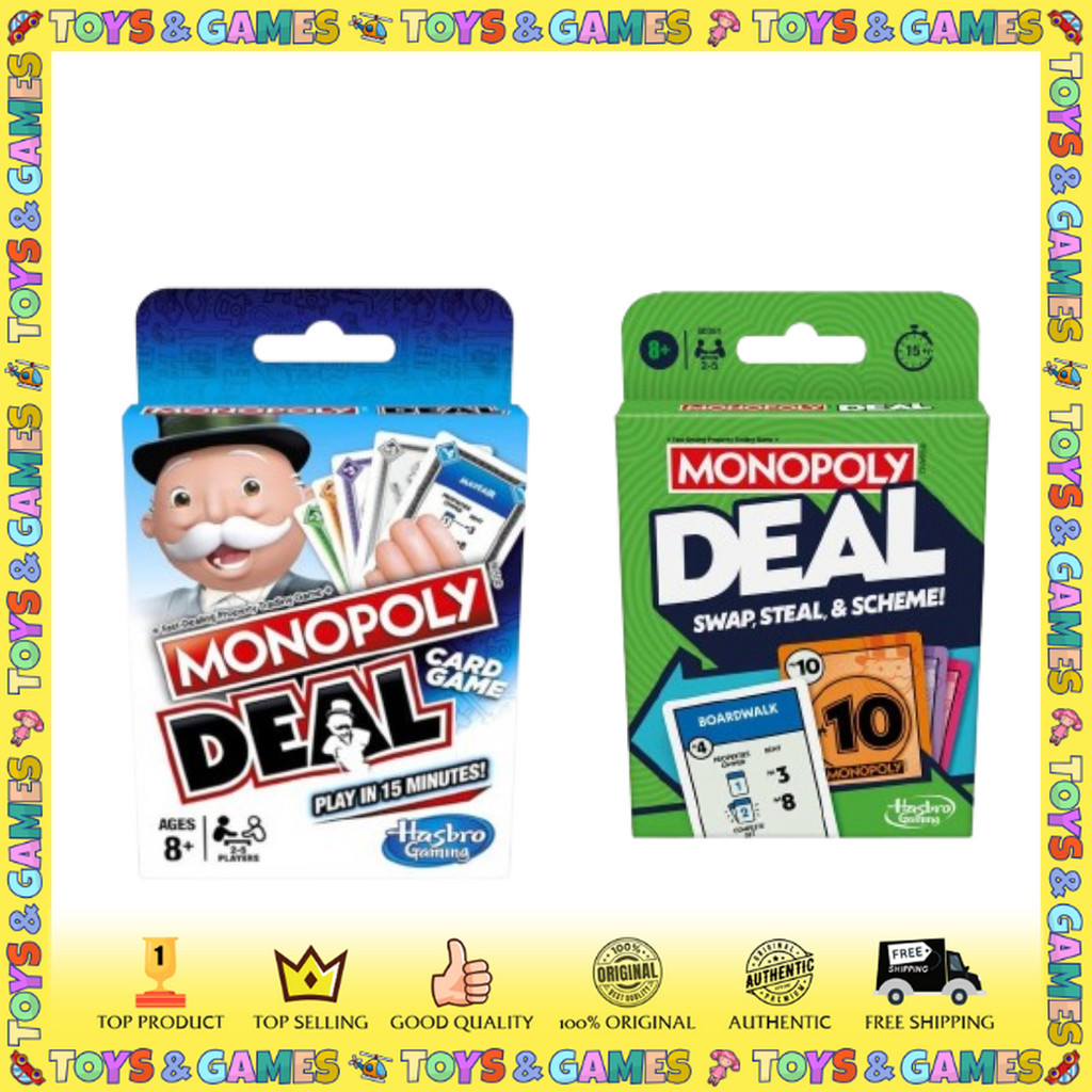 Hasbro Monopoly Deal Card Games Original 100% For Kids Family Friends ...