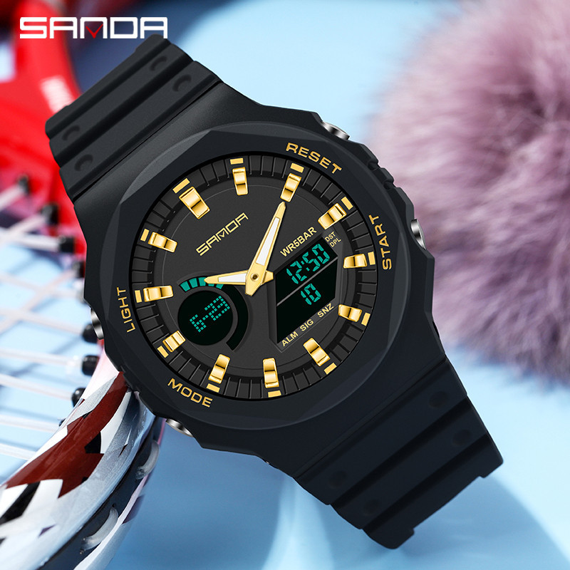 Sanda Women Watch Luxury Fashion Multifunctional Luminous Women Watch ...