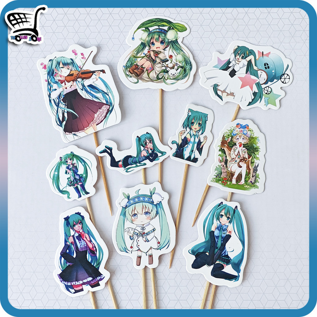 Hatsune Miku Anime Topper Baked Cake Decoration Animation 烘焙蛋糕装饰动漫初音未来二 ...