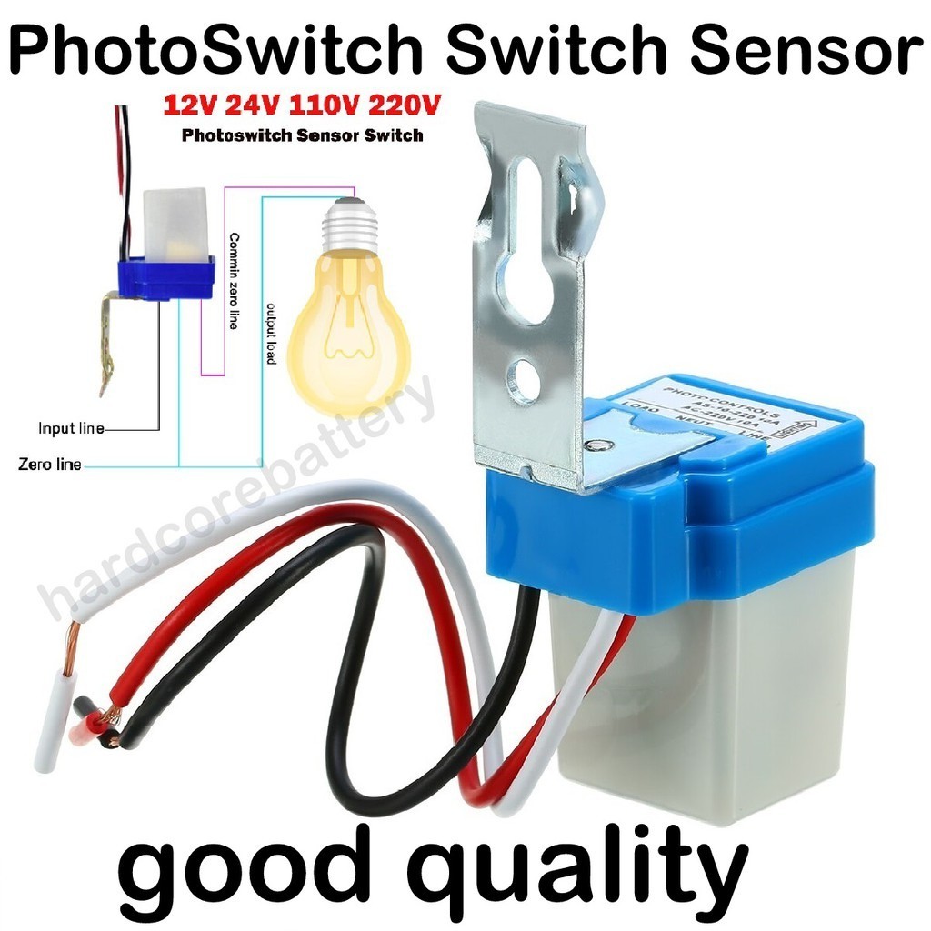 AC 220V DC 12v 24v Photocell Switch Automatic On Off Street Light ...