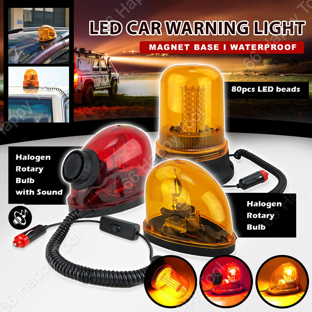 Car Warning Revolving Light Halogen LED 12V 24V Compatible Rotaring ...