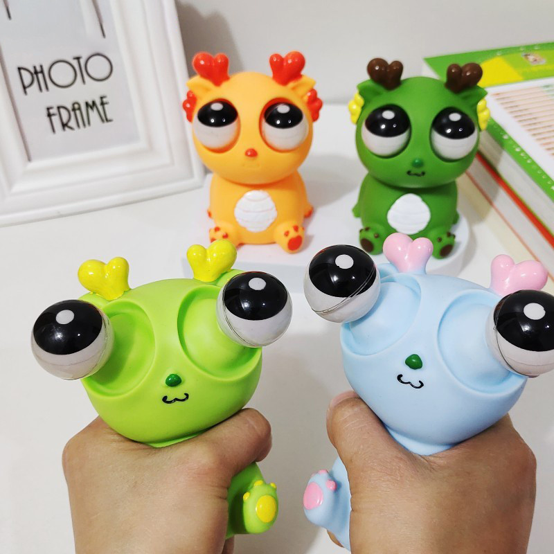 Funny Eyeball Burst Squeeze Toy Funny Dragon Green Eye Caterpillar ...