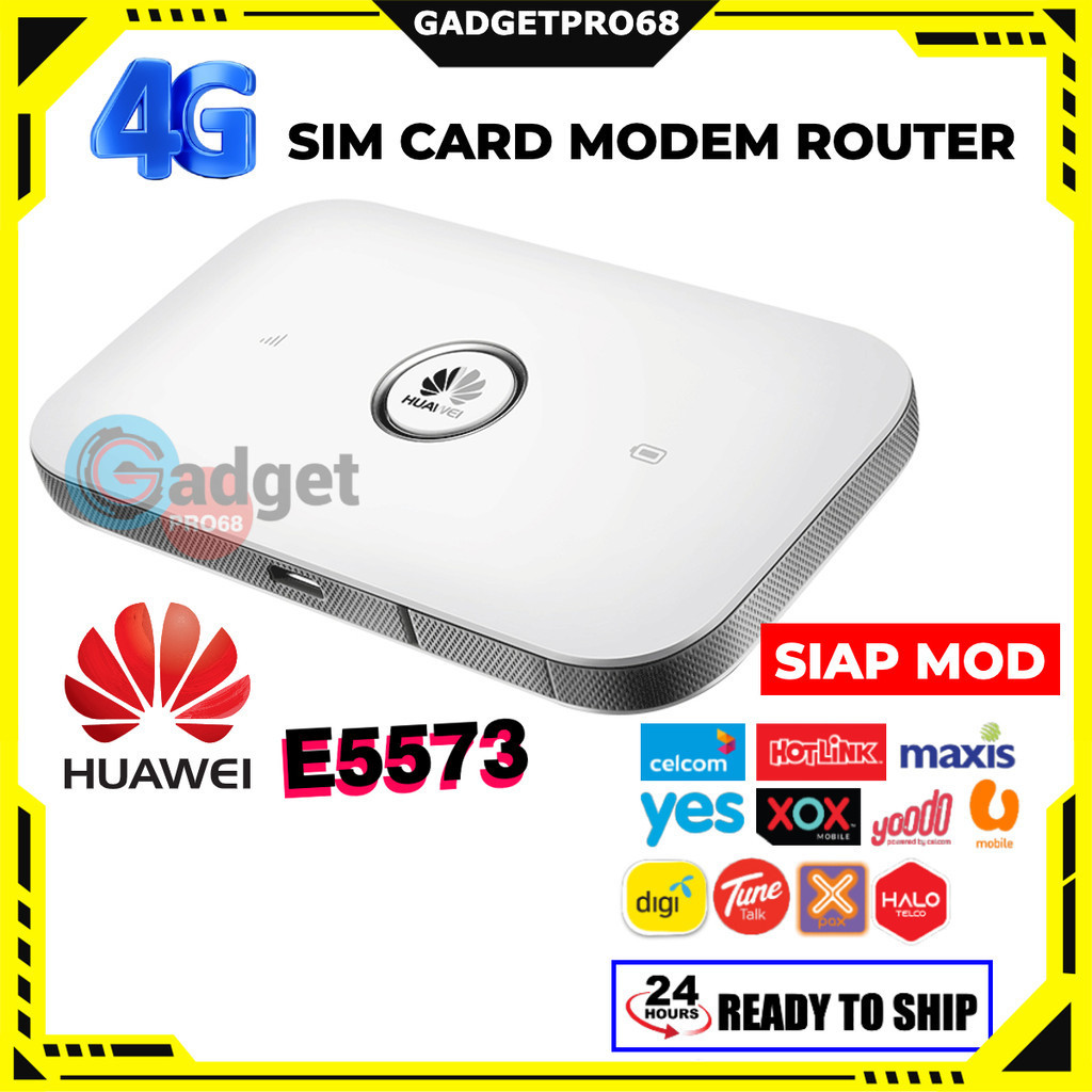 Original HUAWEI E5573 MiFi 4G LTE Pocket WiFi Router Car Mobile ...