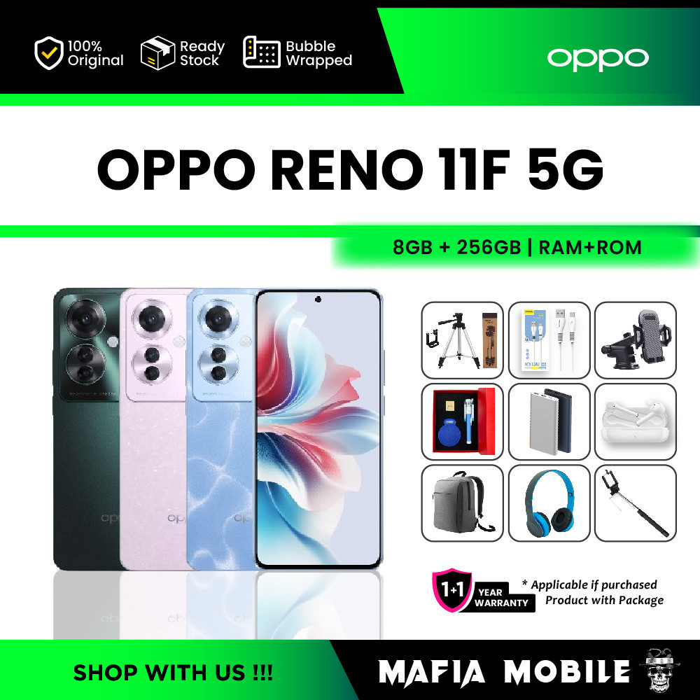 OPPO Reno 11F 5G [8GB RAM 256GB ROM] - ORIGINAL OPPO MALAYSIA | Shopee ...