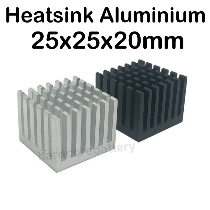 Heatsink 25x25x20mm Aluminium Clear silver Anodized heat sink for chip ...