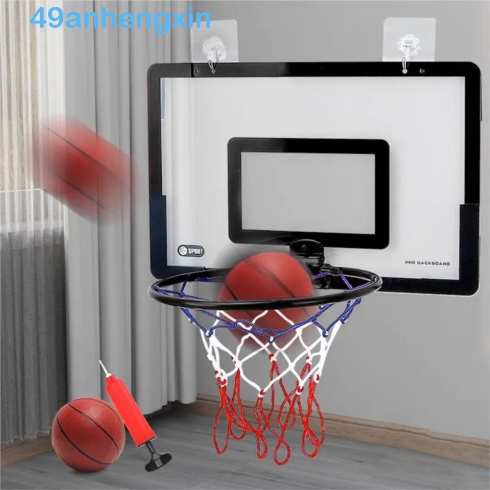 ANHENGXIN Indoor Basketball Hoop Set, Safety Backboard Mini Basketball ...