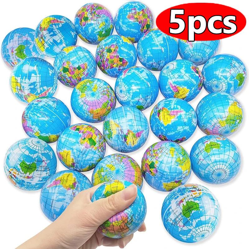 65mm Soft Foam Globe Squeeze Ball World Map Toys/Mini Earth Stress ...