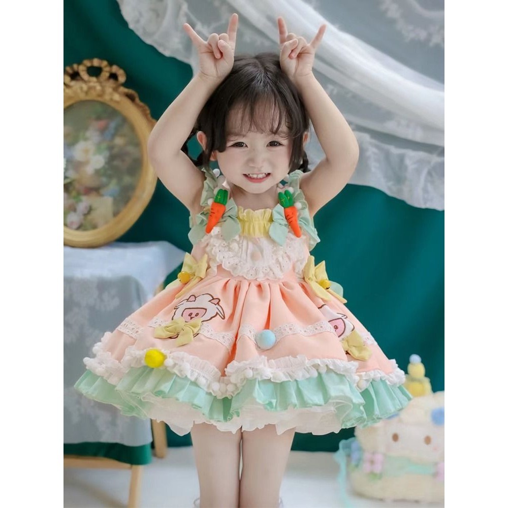 Children's Lolita princess dress girls French loli suspender dress ...