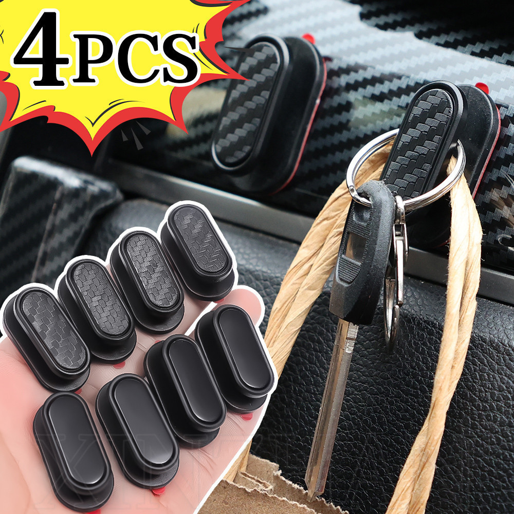4PCS Invisible Dashboard Mounted Hooks - For Key, Mask, Charging Cable ...