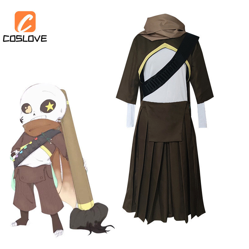 Anime Game Undertale Sans Cosplay Full Set Costume Suit for Man Long ...