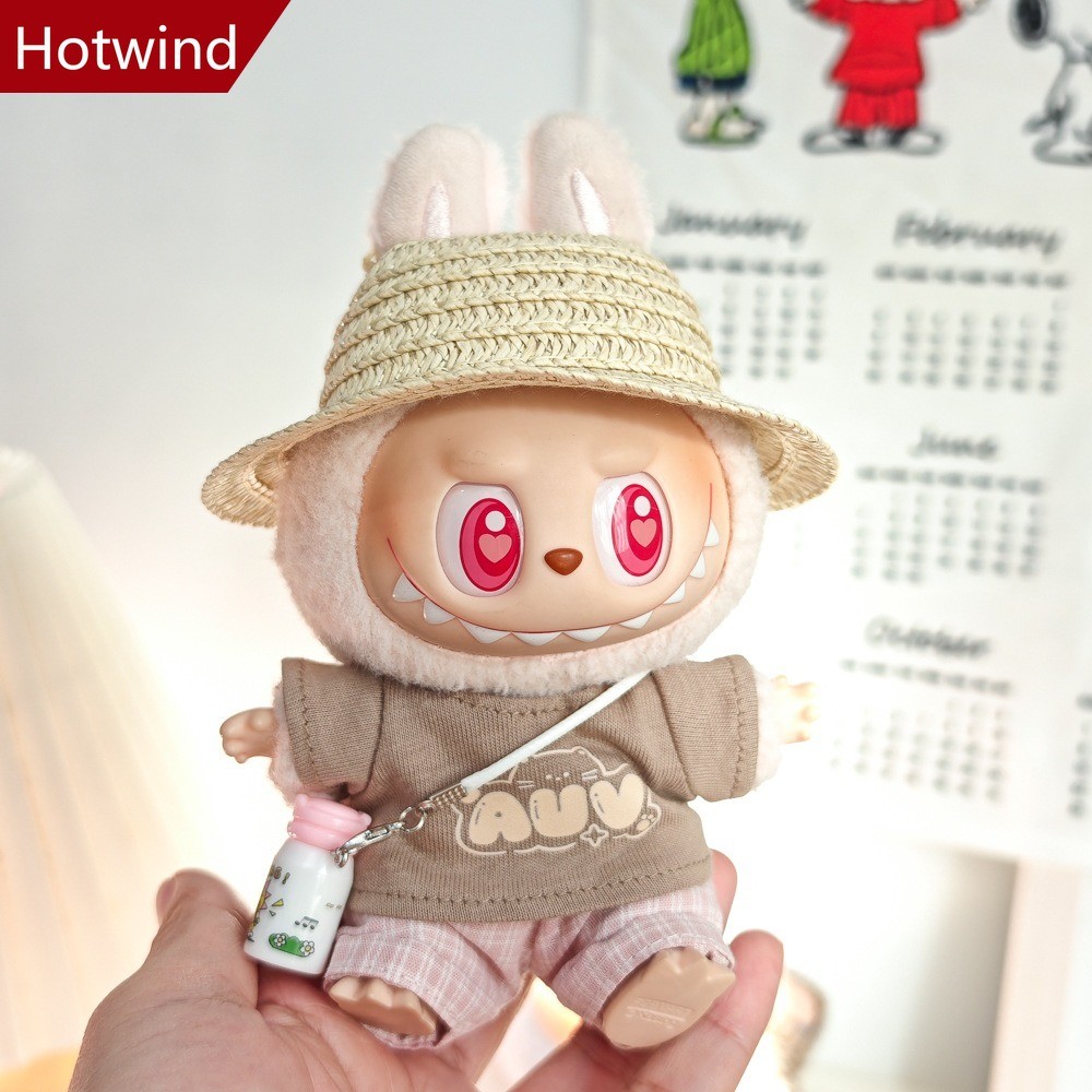 Labubu V1 V2 V3 Doll Clothes & Accessories Spring straw hat short ...