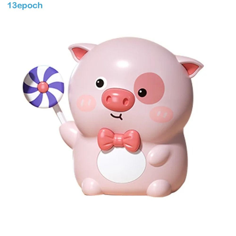 EPOCH Cartoon Piggy Bank, Pig Shaped With Key Switch Children Money ...