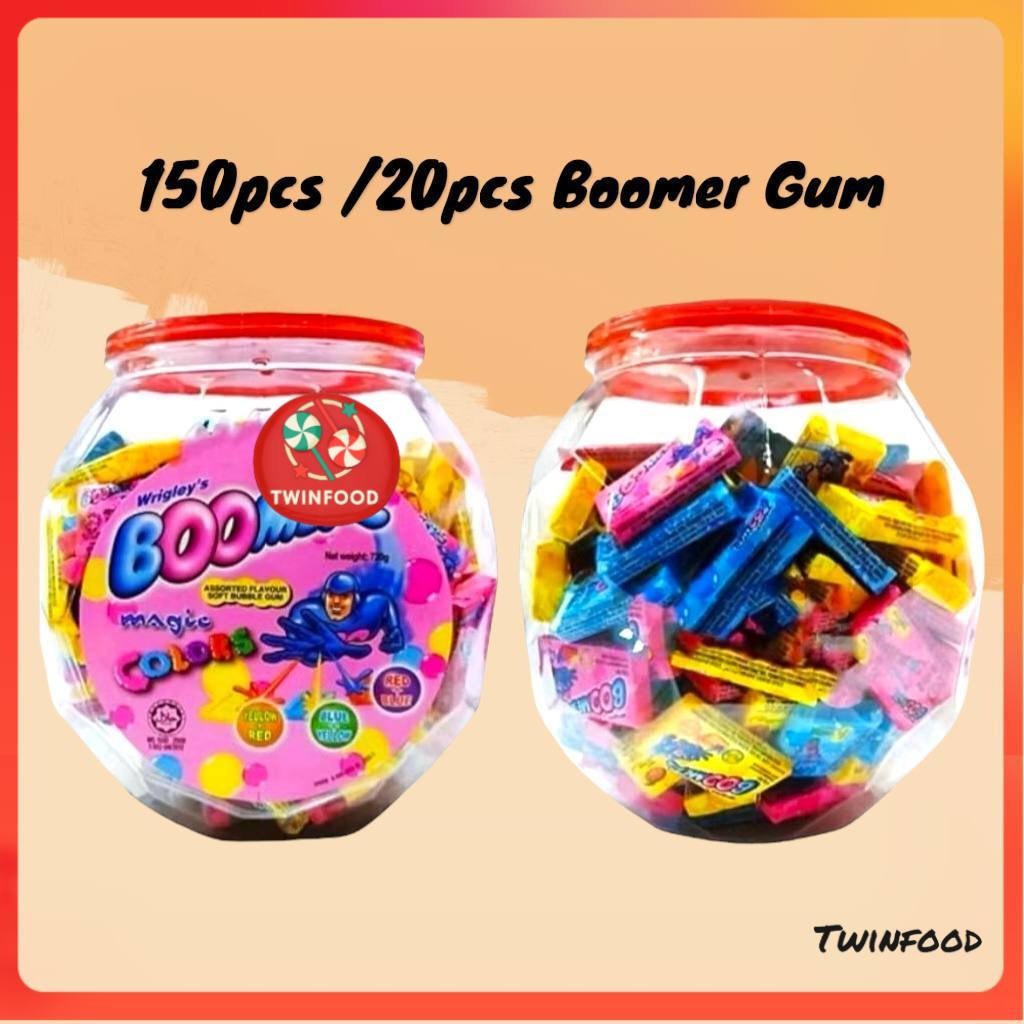 (675g 150pcs+- / 20pcs REPACKING) Wrigley's Boomer Magic Colors BUBBLE ...