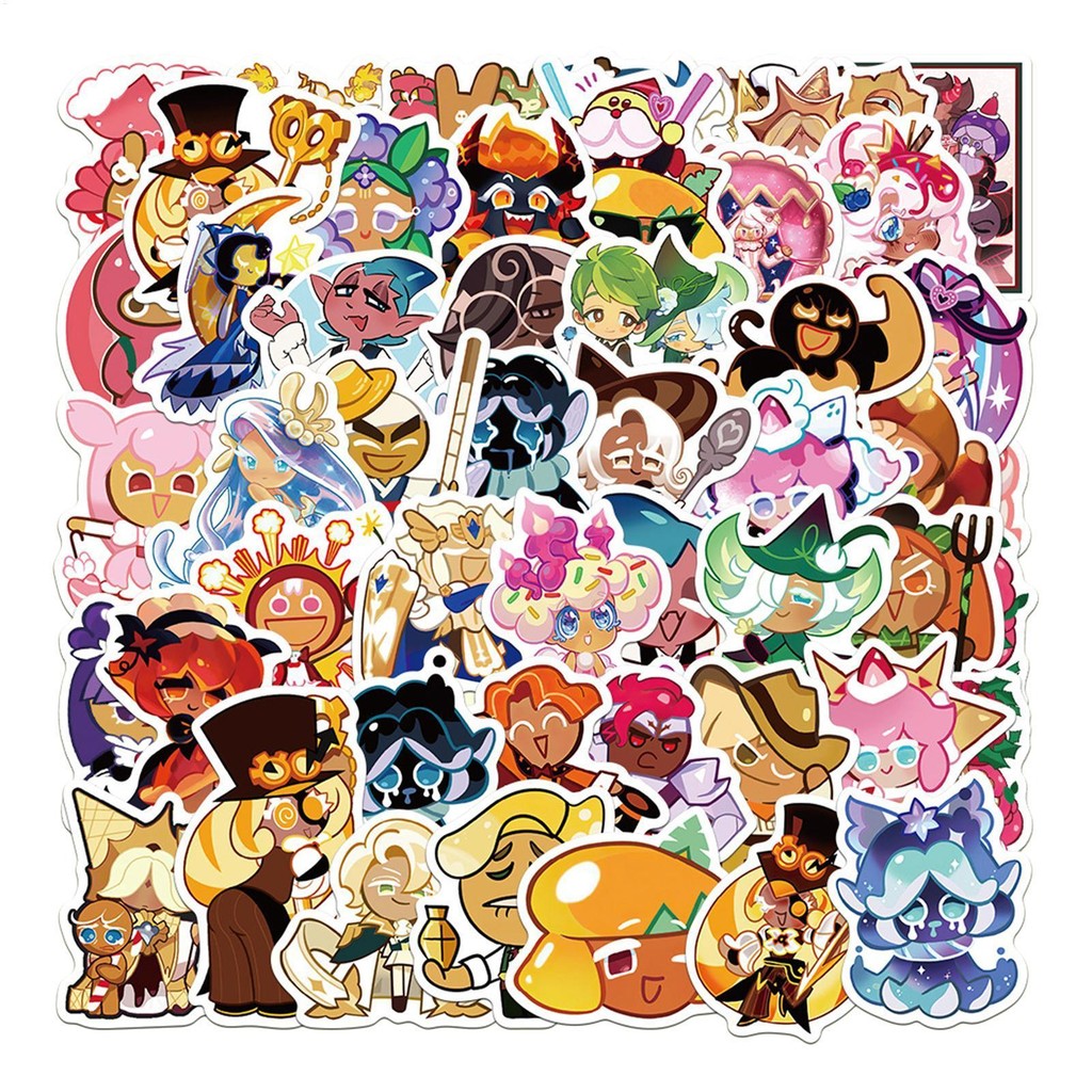 Cookie Run Kingdom Sticker 50x Adorable Creative Funny Stickers Tag ...