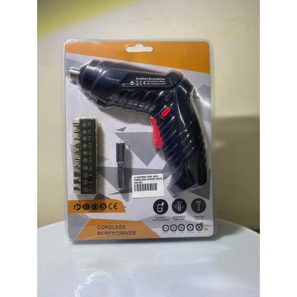 47Pcs/set 3.6V Electric Cordless Screwdriver Impact Drill Pemutar Skru ...