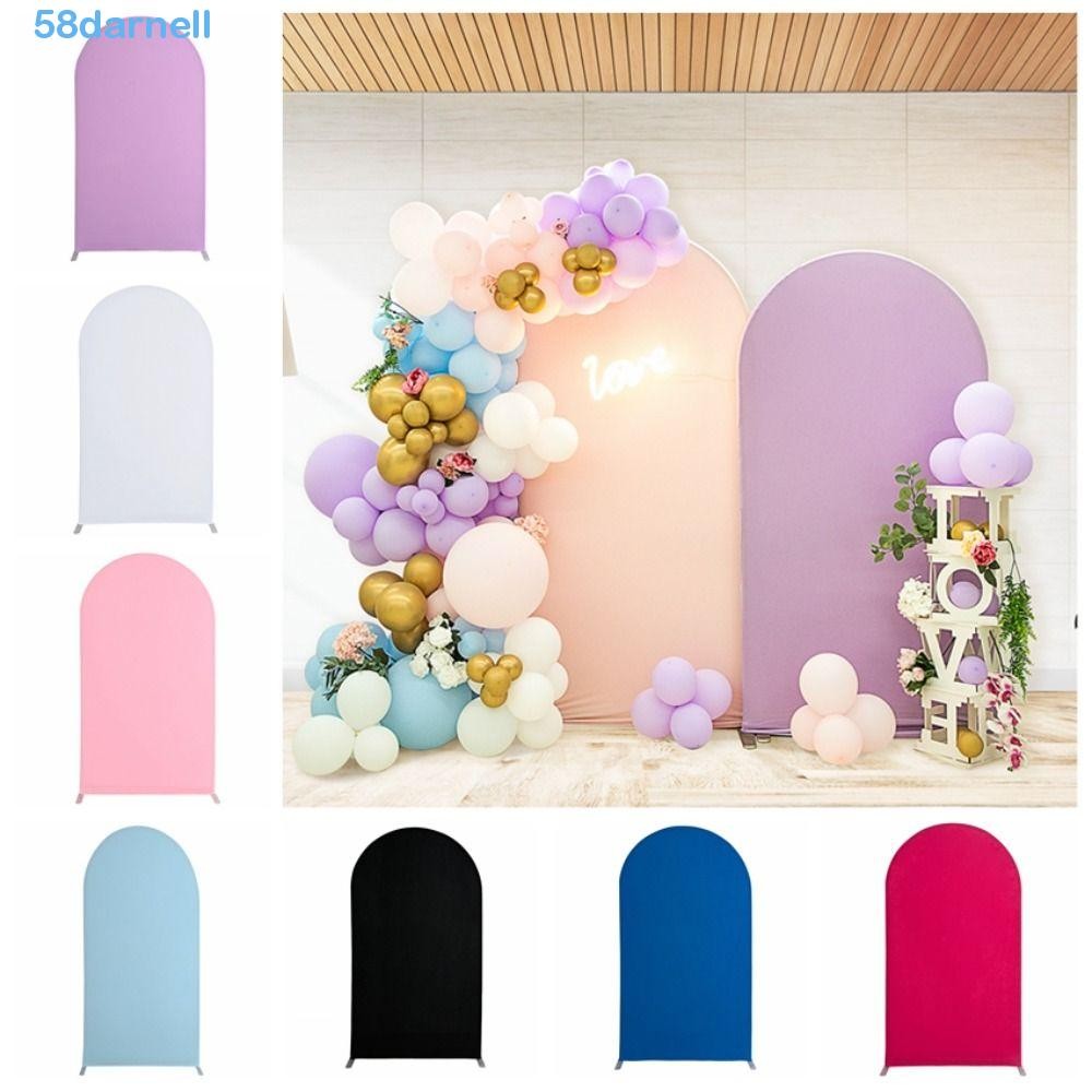 DARNELL Double Sided Arch Backdrop Cover, Solid Color Elastic Arch ...