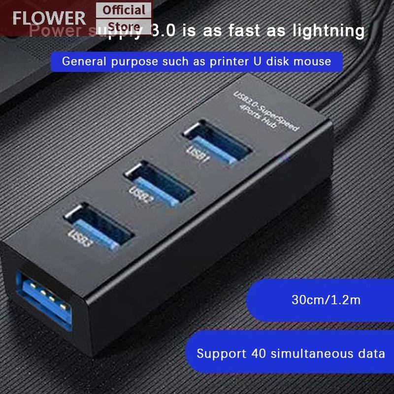 FOF USB Hub Multi USB Splitter Hub Use Power Adapter 4 Port Multiple ...