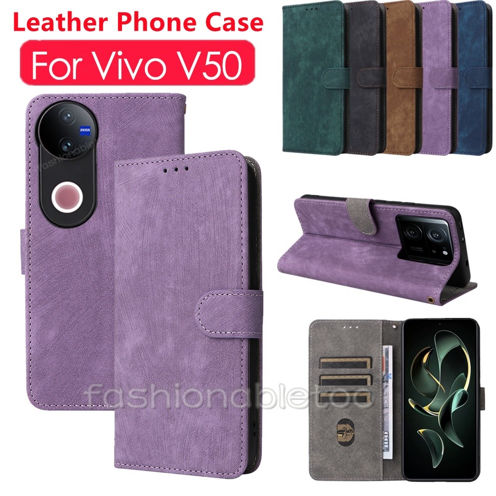 Flip Leather Phone Case For Vivo V50 Lite V50Lite V 50 VivoV50 Lite ...
