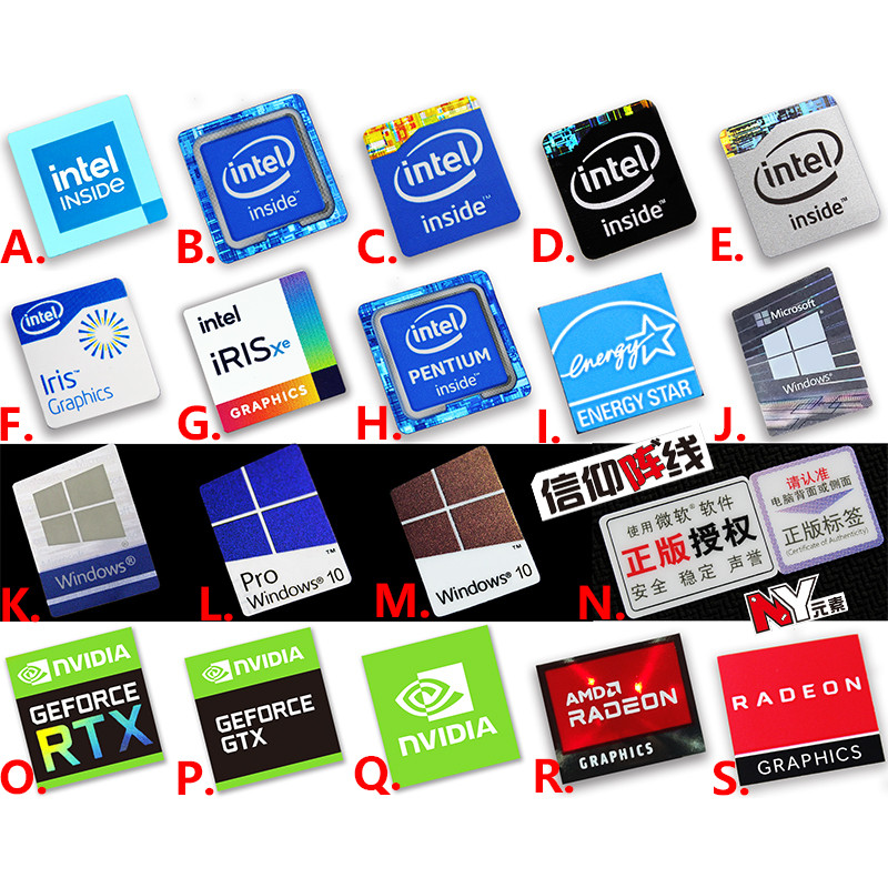 New Sticker Original intel inside core Pentium Saiyang CPU Universal ...