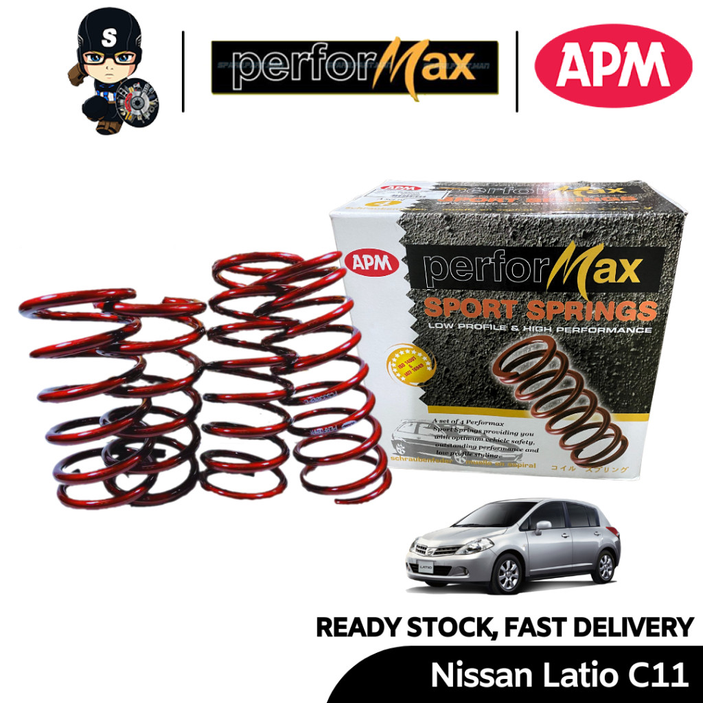 APM Performax Nissan Latio C11 Heavy Duty Lowered Sport Spring Set (4 ...