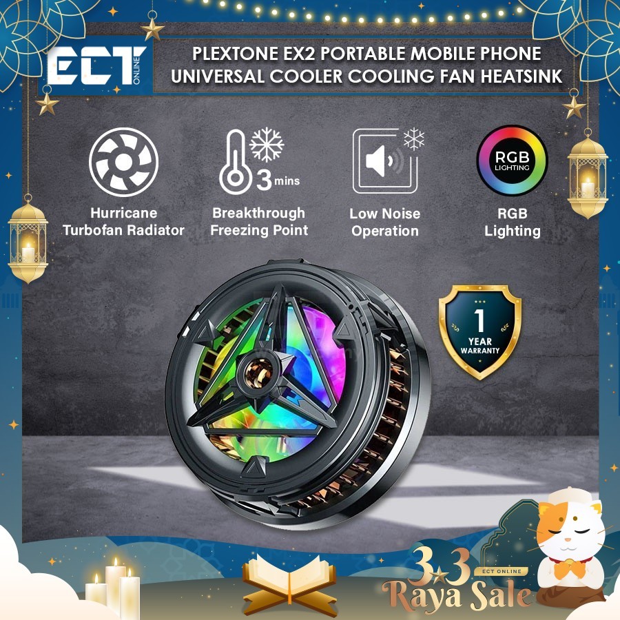 Plextone EX2 / Pro / Plus / Go / Ultra Portable Mobile Phone Universal Cooling Fan with Heatsink ...