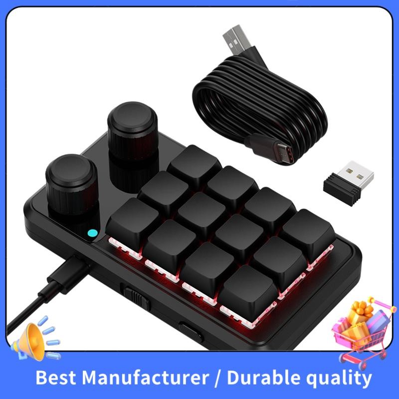 【NEW】Knob Keyboard RGB Gaming Keypad Mechanical Hotswap Macropad Programming Macro 2.4G Custom ...