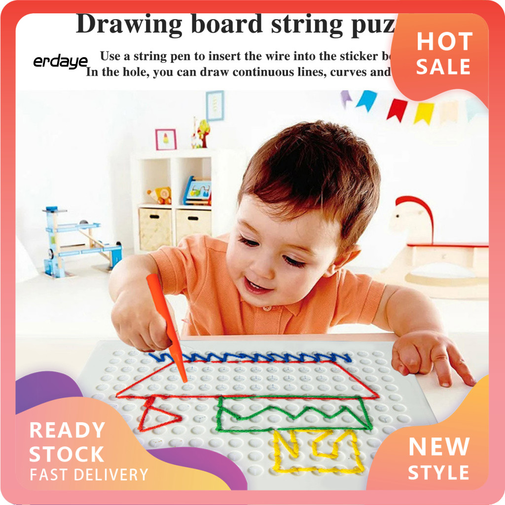 EYD- Kids Threading Board Lacing Projects Board Game Threading Board ...