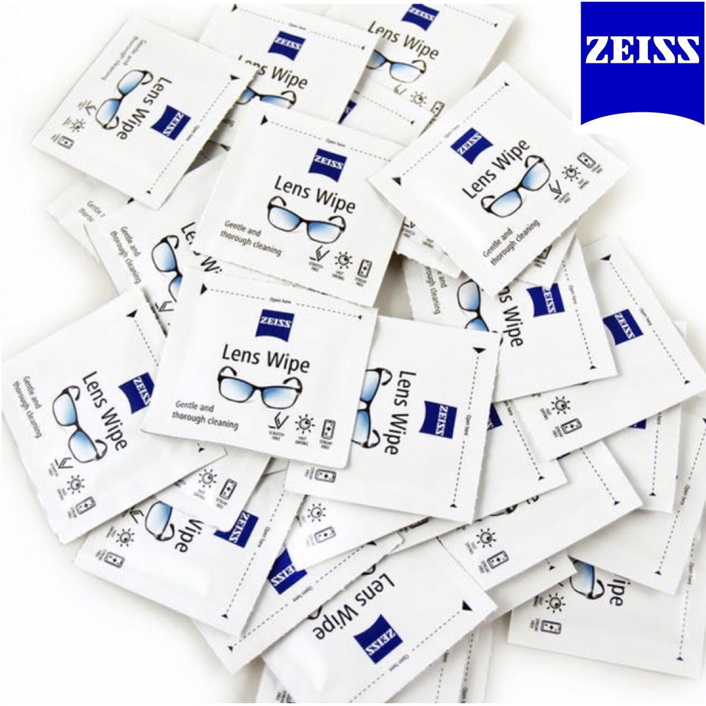 Zeiss Pre-moistened Lens Wipe Glasses Clean Cloth Alcohol-Free Lenses ...