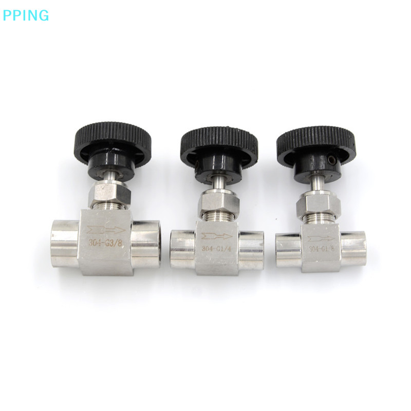 [LOV] 3/8"BSP Female Thread Stainless Flow Control Shut Off Valve Water ...